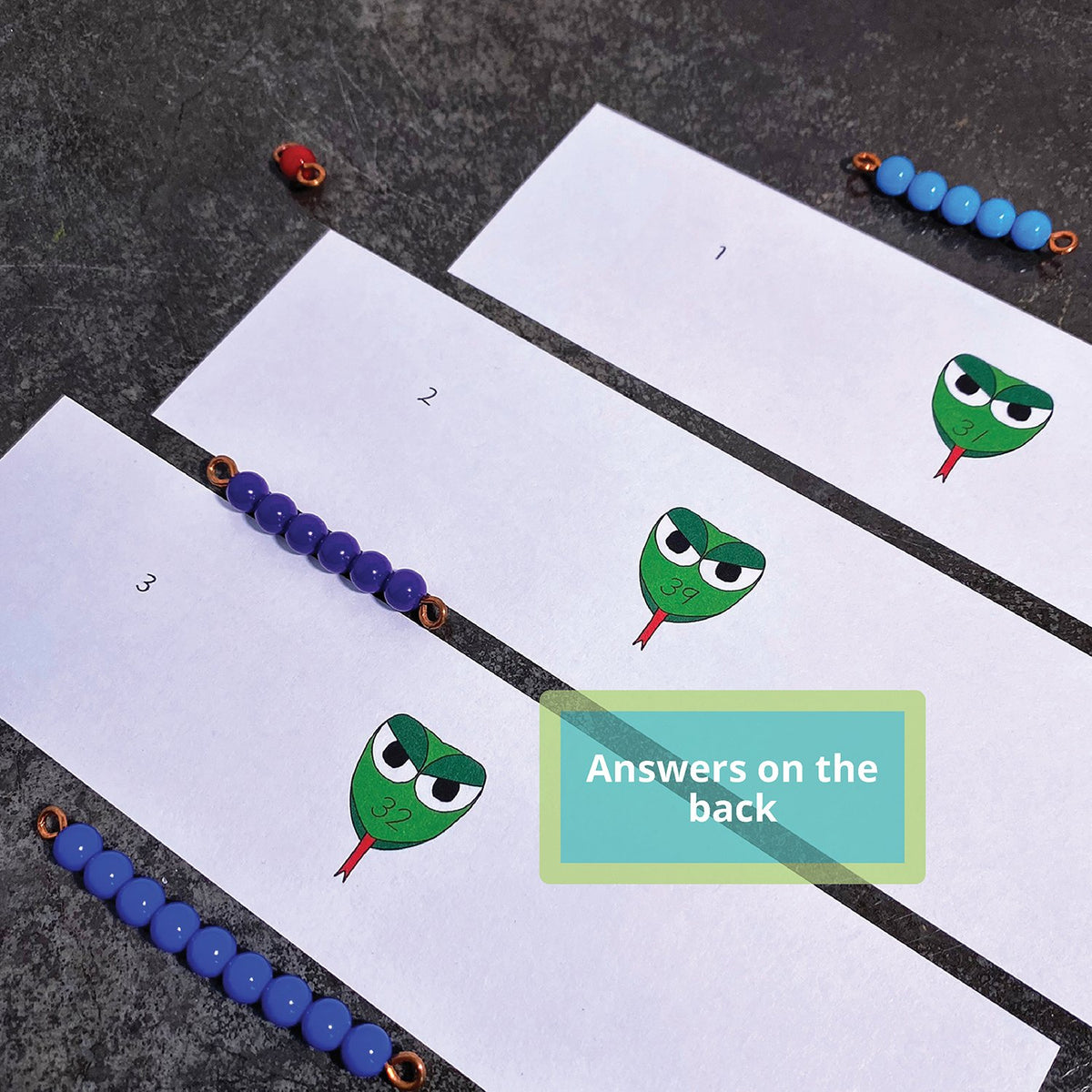 Montessori Math Addition Snake Game Cards (Numeral Version) for Facts ...