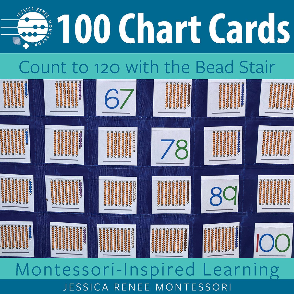Montessori Math Hundred Chart Activity Cards with Colored Beads ...