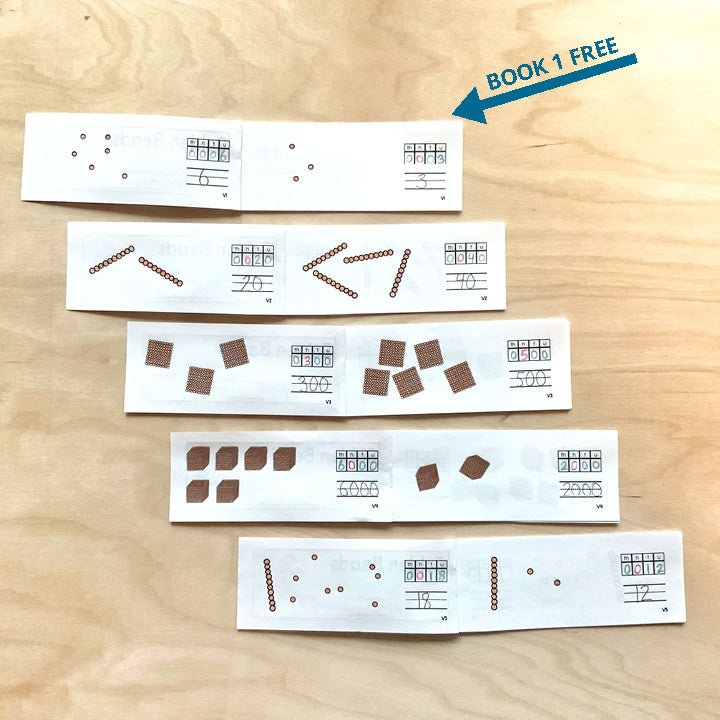 Montessori Math Place Value with Golden Beads Small Booklet Free Sampl ...
