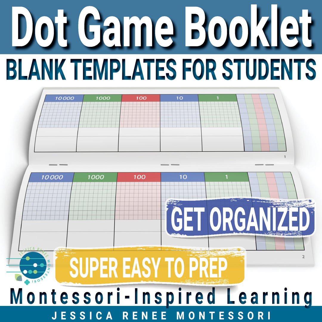 Montessori Math Paper: Blank Dot Game Booklets – JRMontessori