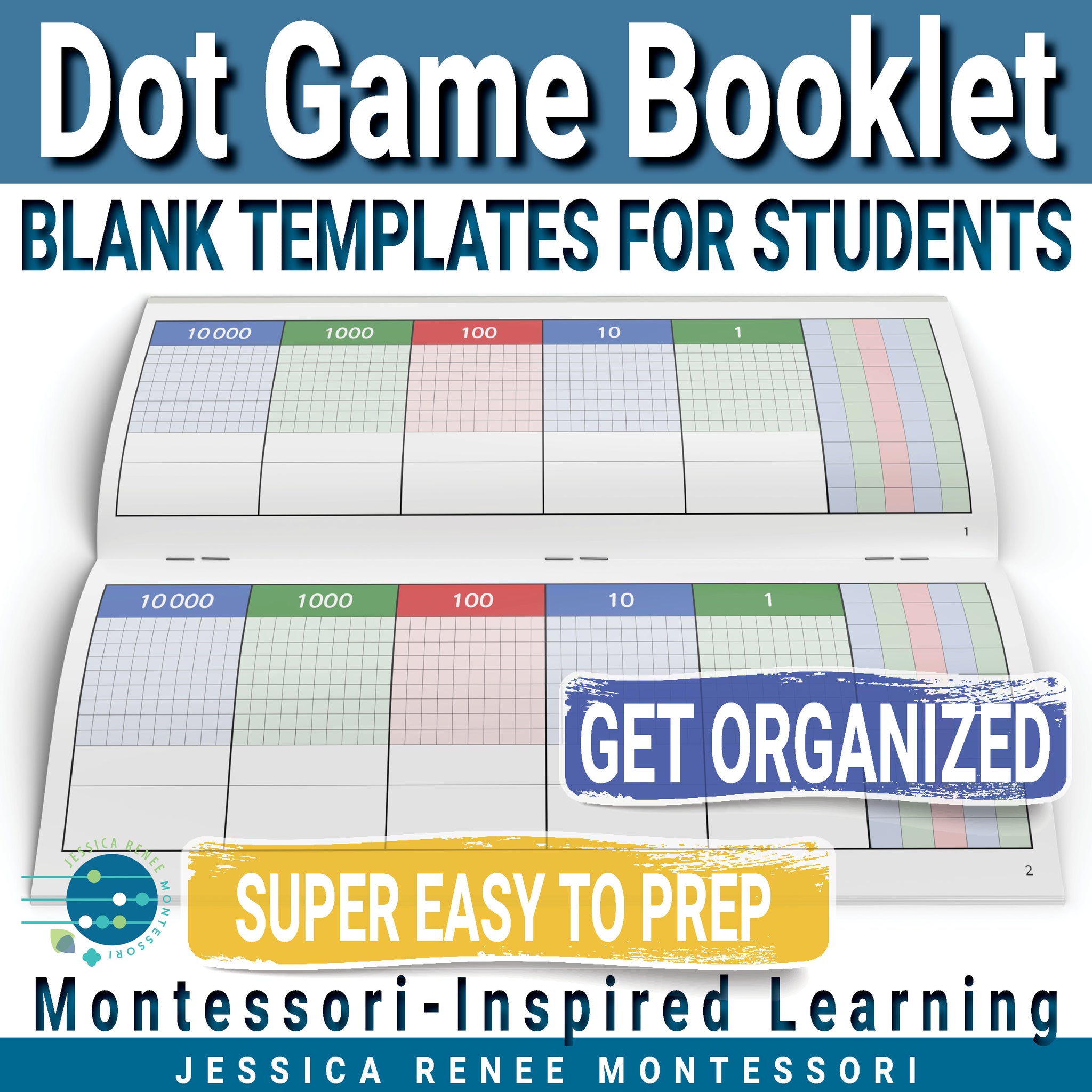 Montessori Math Paper: Blank Dot Game Booklets – JRMontessori