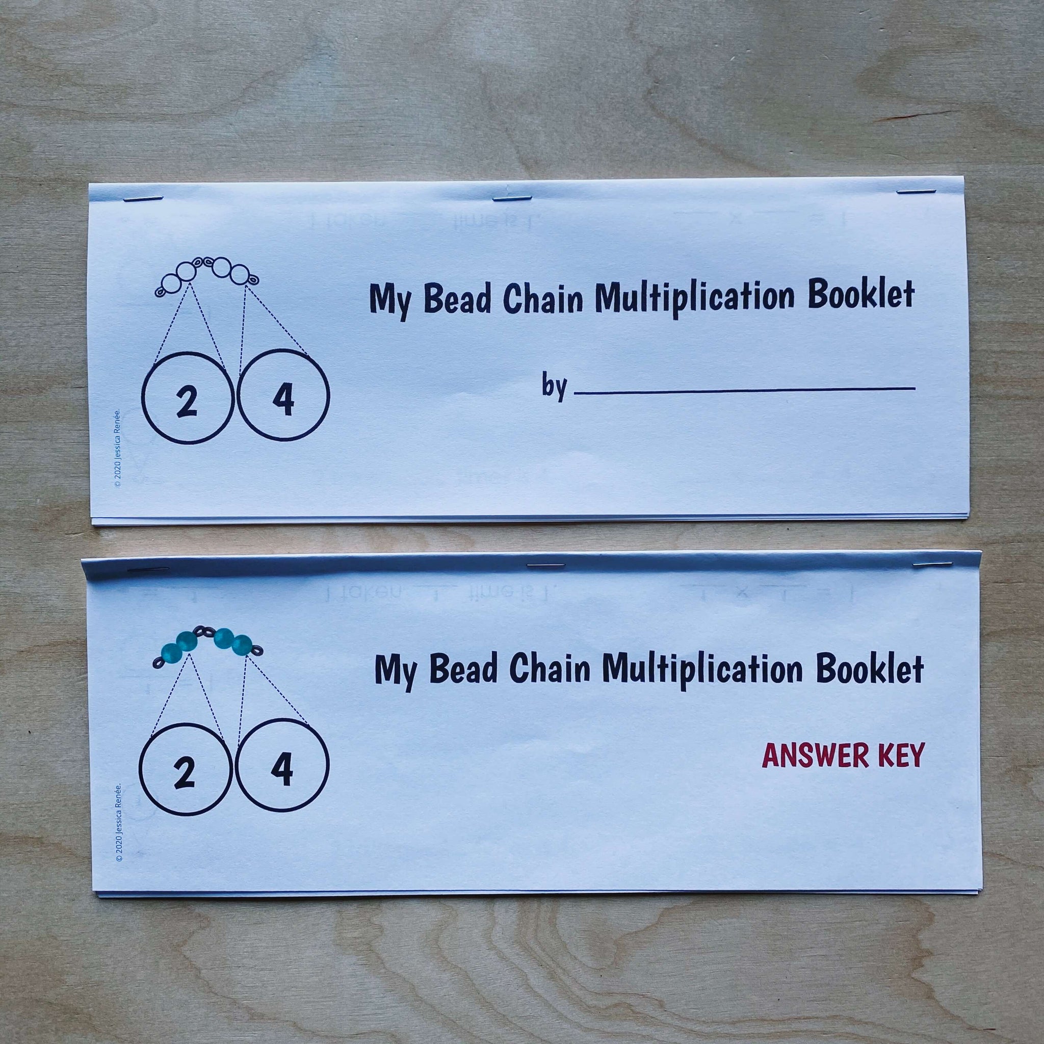 Montessori Bead Chain Multiplication Booklet – JRMontessori