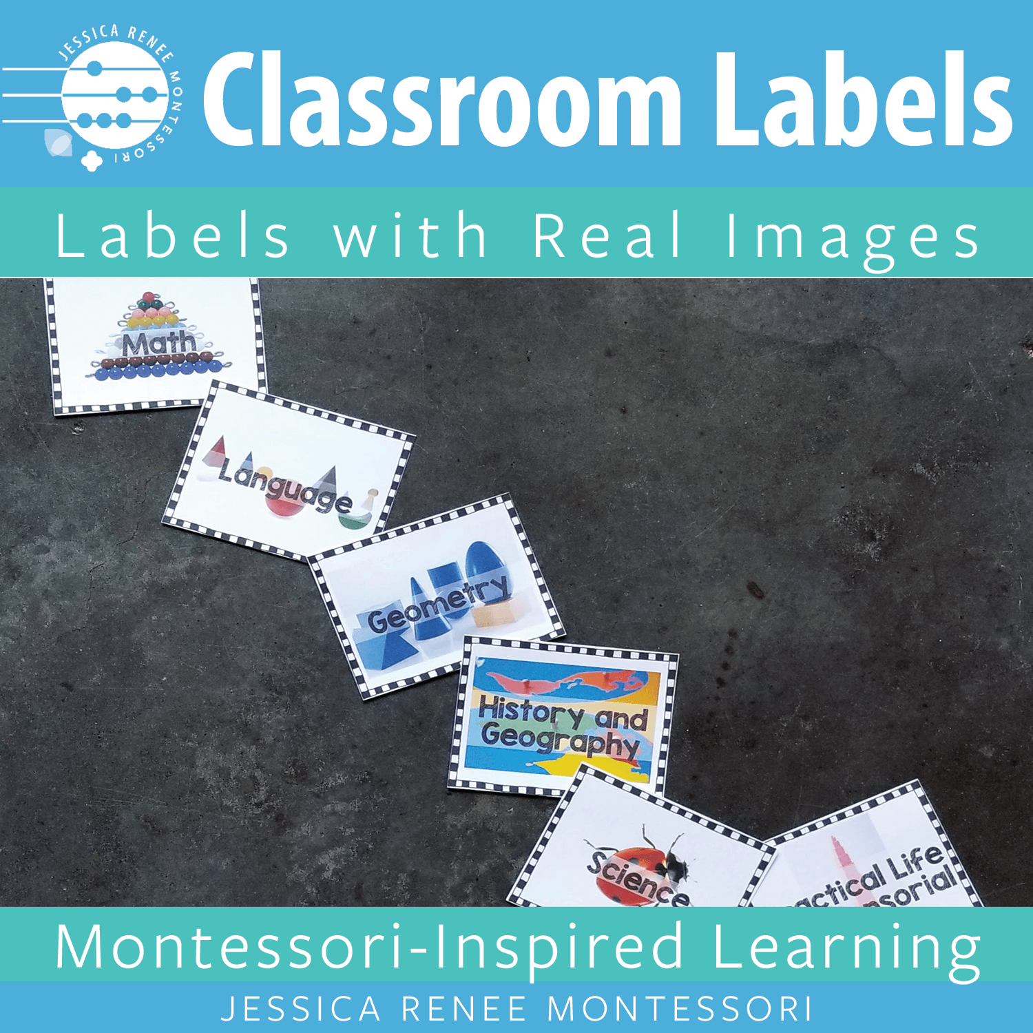 Montessori Classroom Area Labels with Real Images – JRMontessori