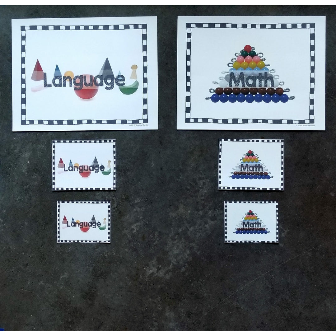 Montessori Classroom Area Labels with Real Images – JRMontessori