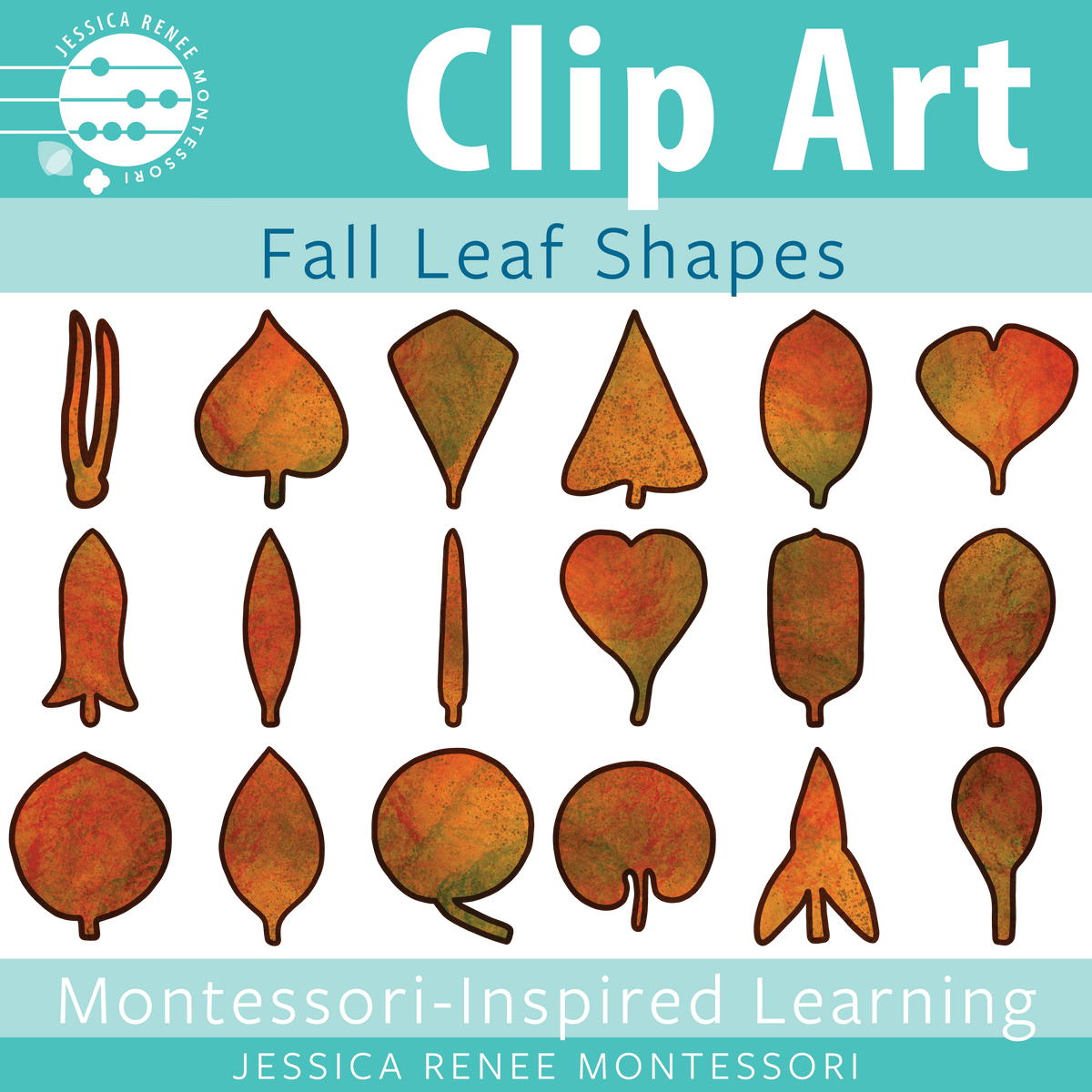 Montessori Autumn Leaf Shapes Clip Art – JRMontessori