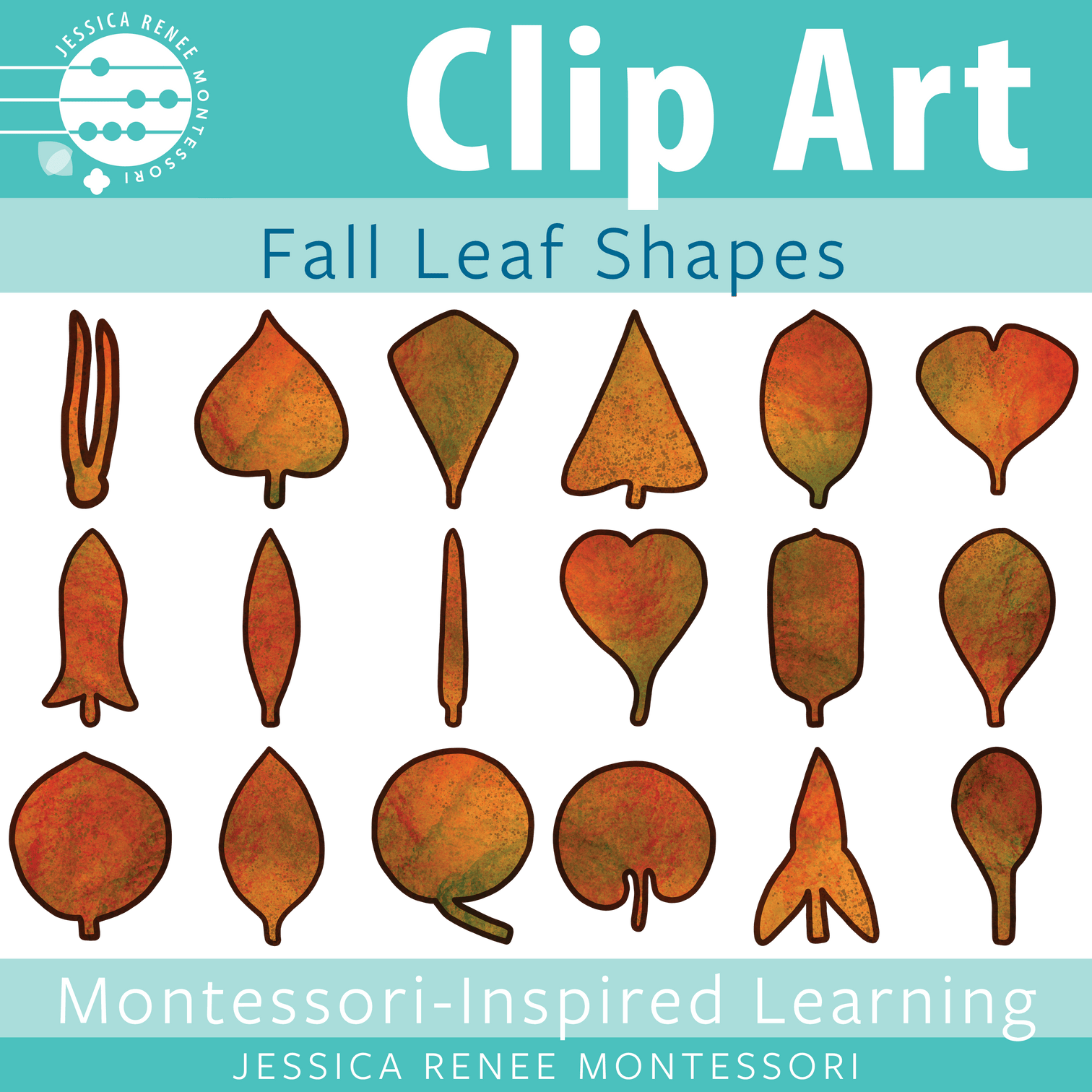 Montessori Autumn Leaf Shapes Clip Art – JRMontessori