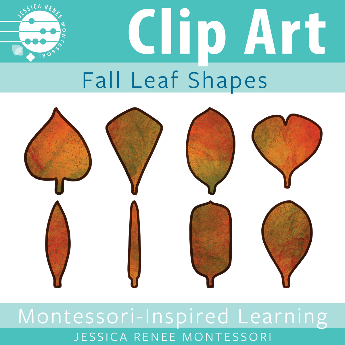 Montessori Autumn Leaf Shapes Clip Art Free Sample – JRMontessori