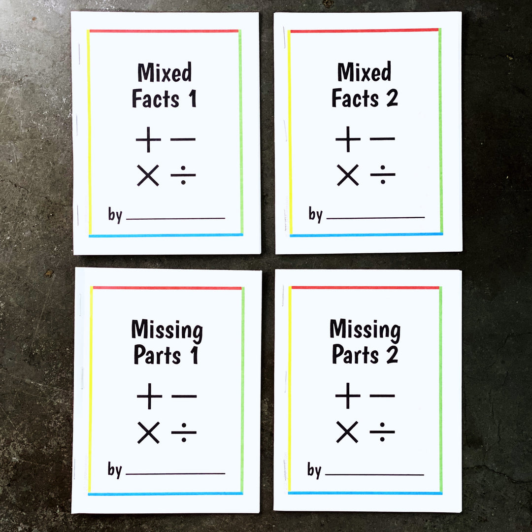 Montessori Math Facts Booklets (Mixed Facts and Missing Parts ...