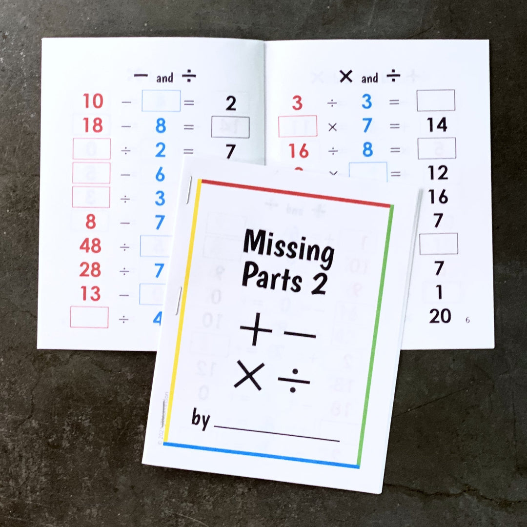 Montessori Math Facts Booklets (Mixed Facts and Missing Parts ...