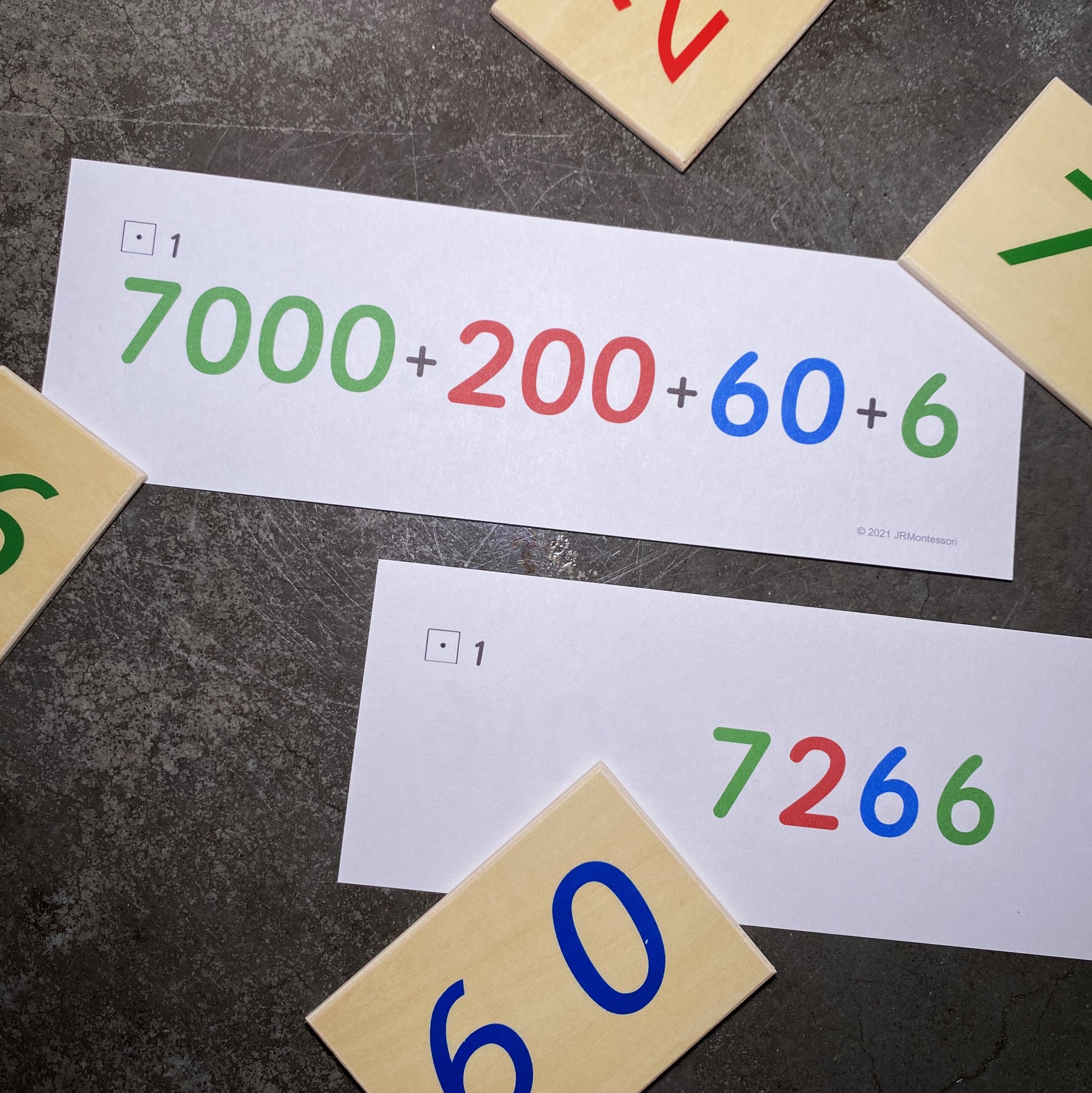 Montessori Math Place Value Notation Cards Bundle with Expanded Form a ...