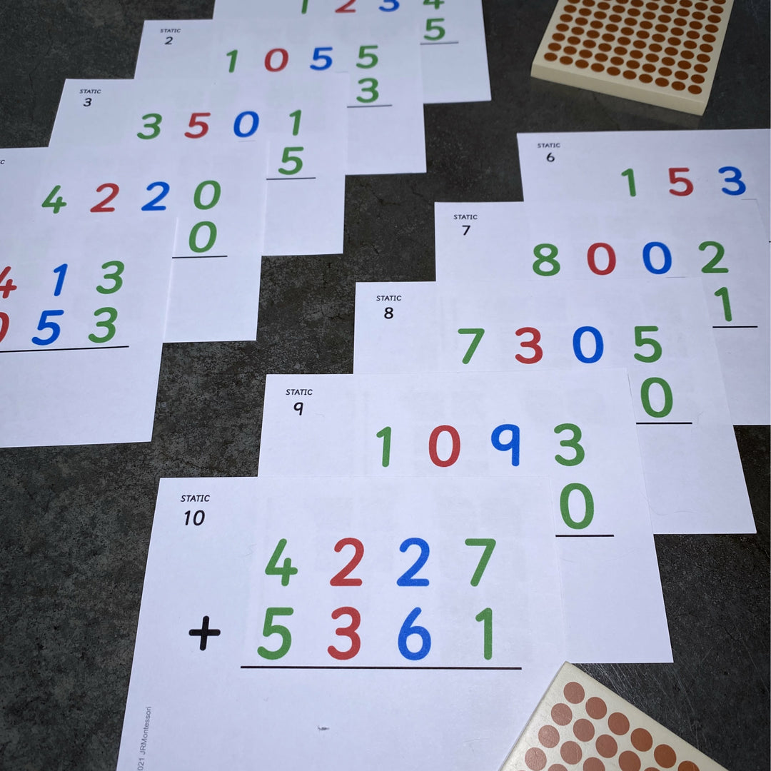 Montessori Math Operations: Small Command Cards Bundle, Golden Bead Eq ...