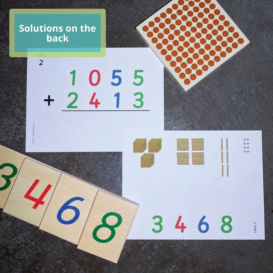 Montessori Math Operations: Small Command Cards Bundle, Golden Bead Eq ...