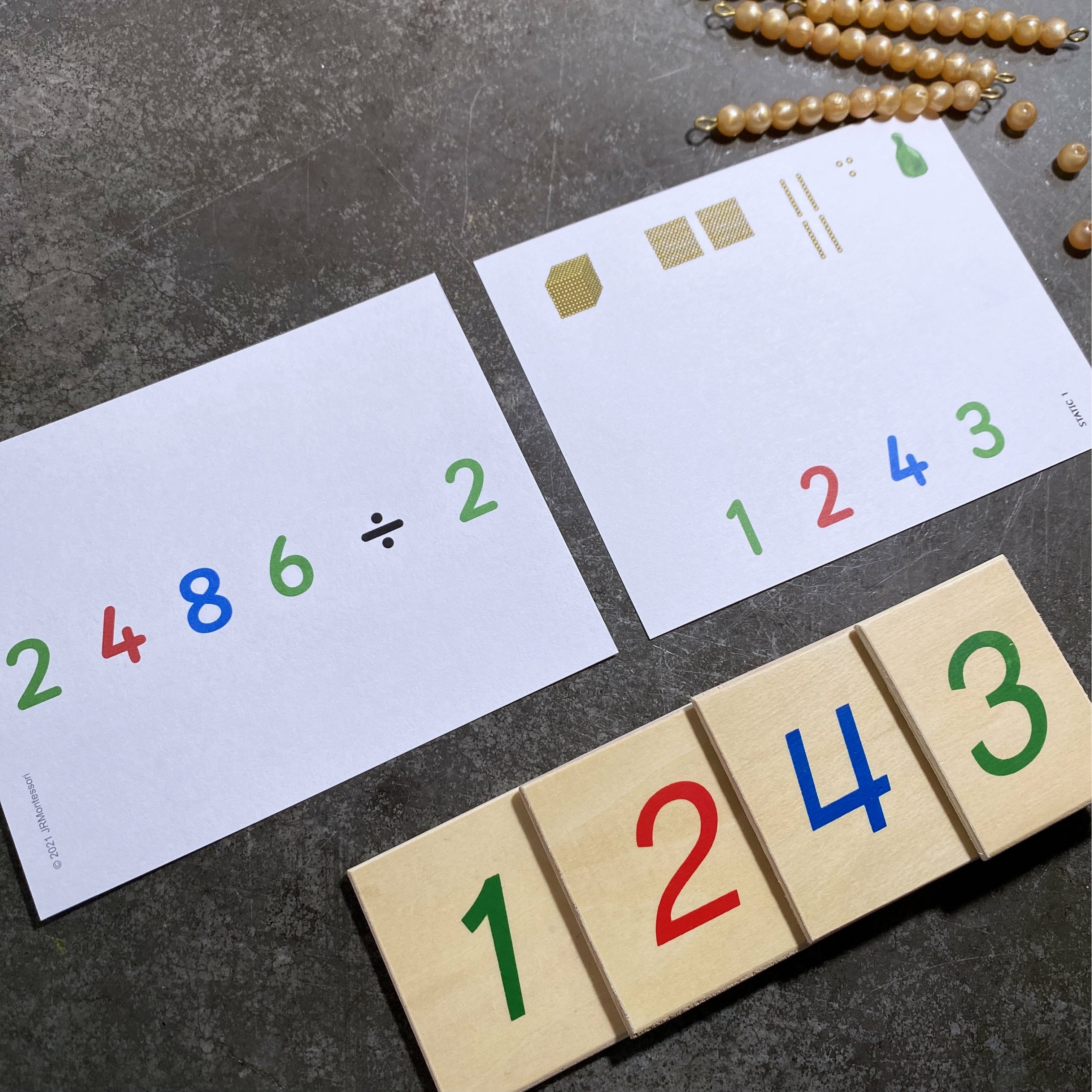 Montessori Math Operations: Small Command Cards Bundle, Golden Bead Eq ...