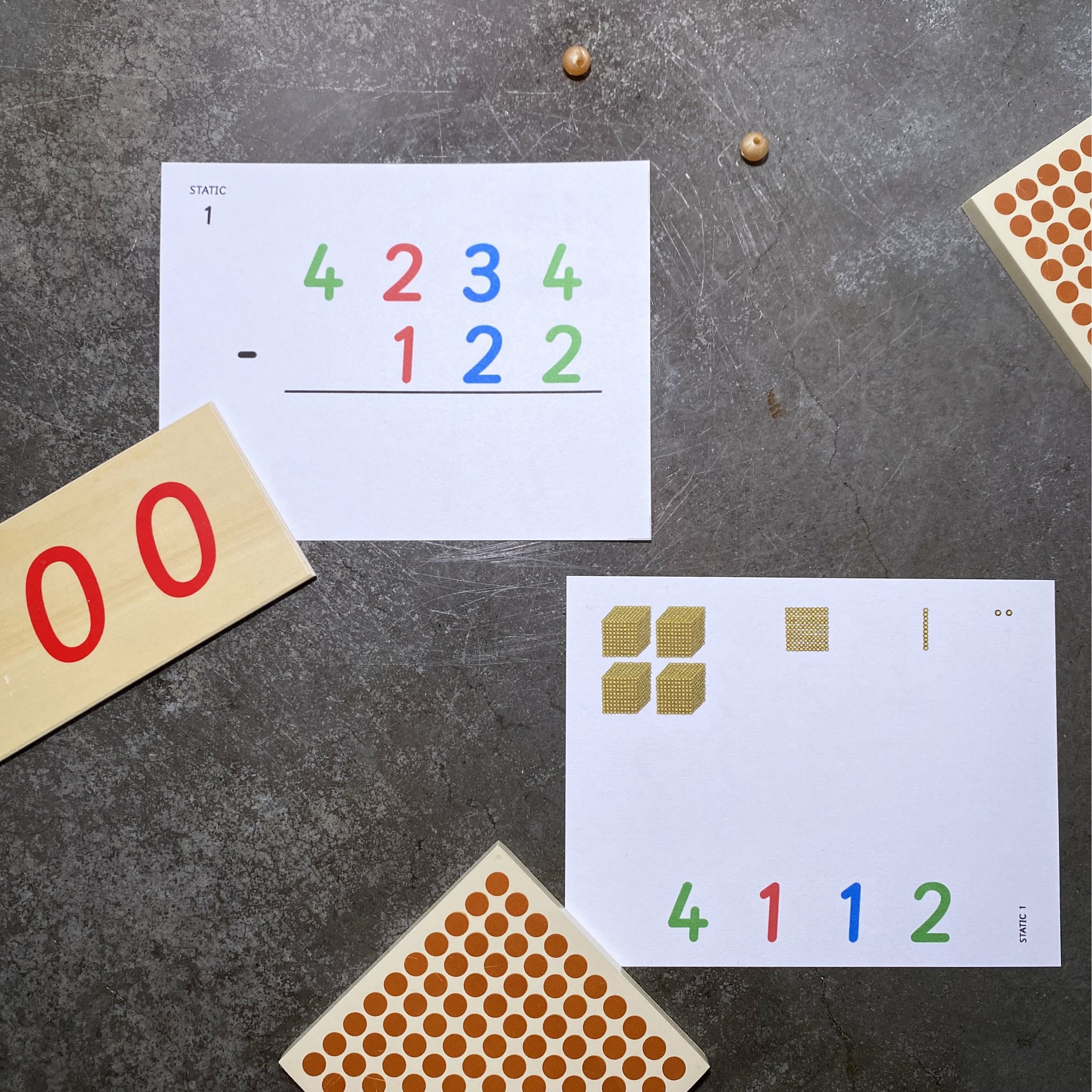 Montessori Math Operations: Small Command Cards Bundle, Golden Bead Eq ...
