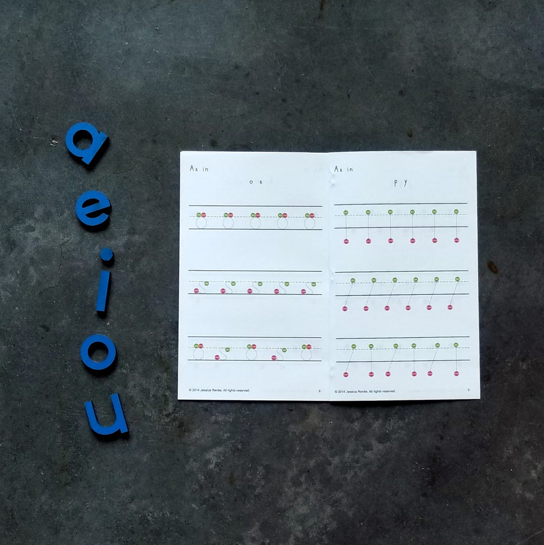 Pre-writing Booklet for Lowercase Letter Formation Practice – JRMontessori