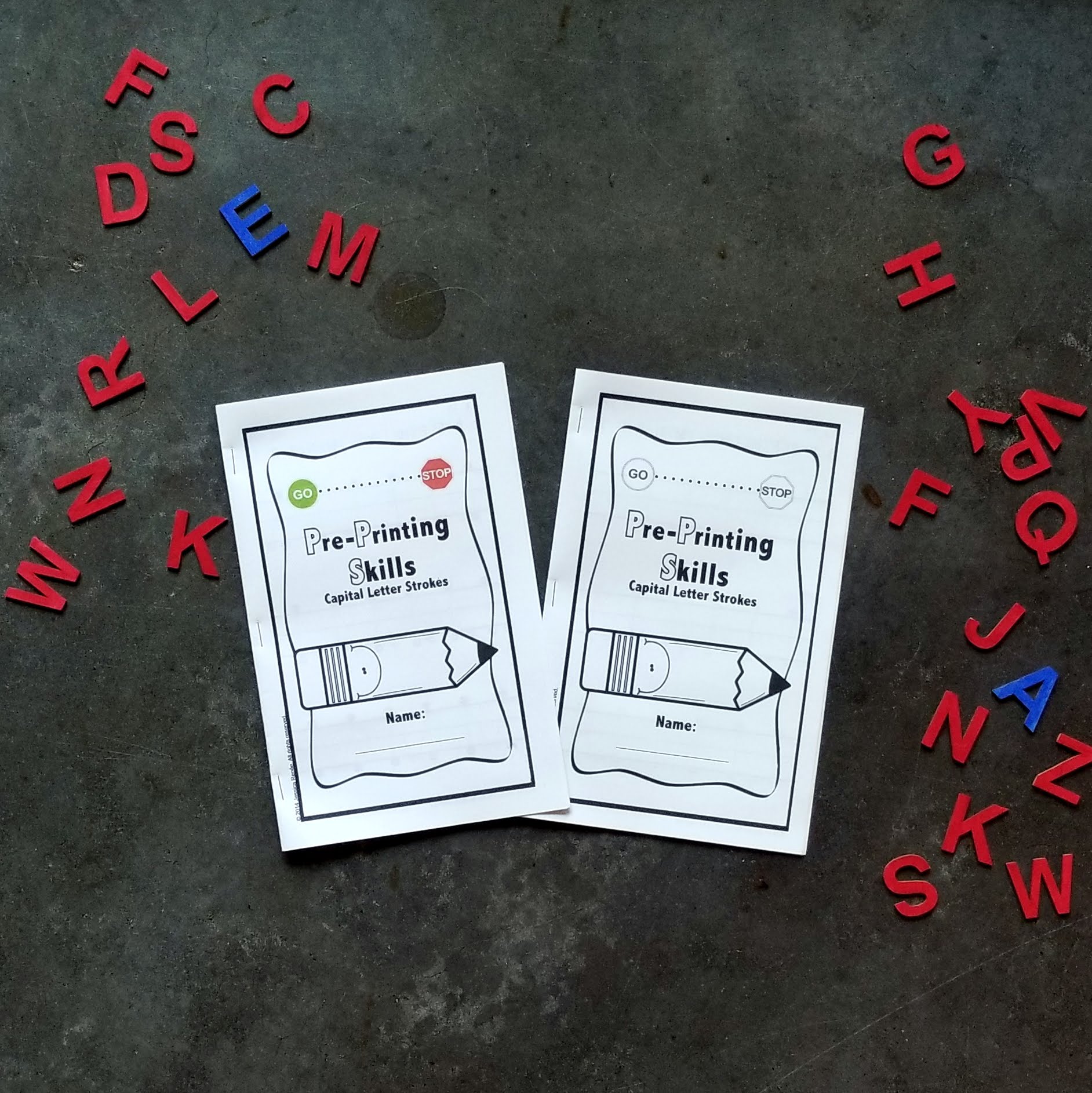 Pre-writing Booklet for Uppercase Letter Formation Practice – JRMontessori