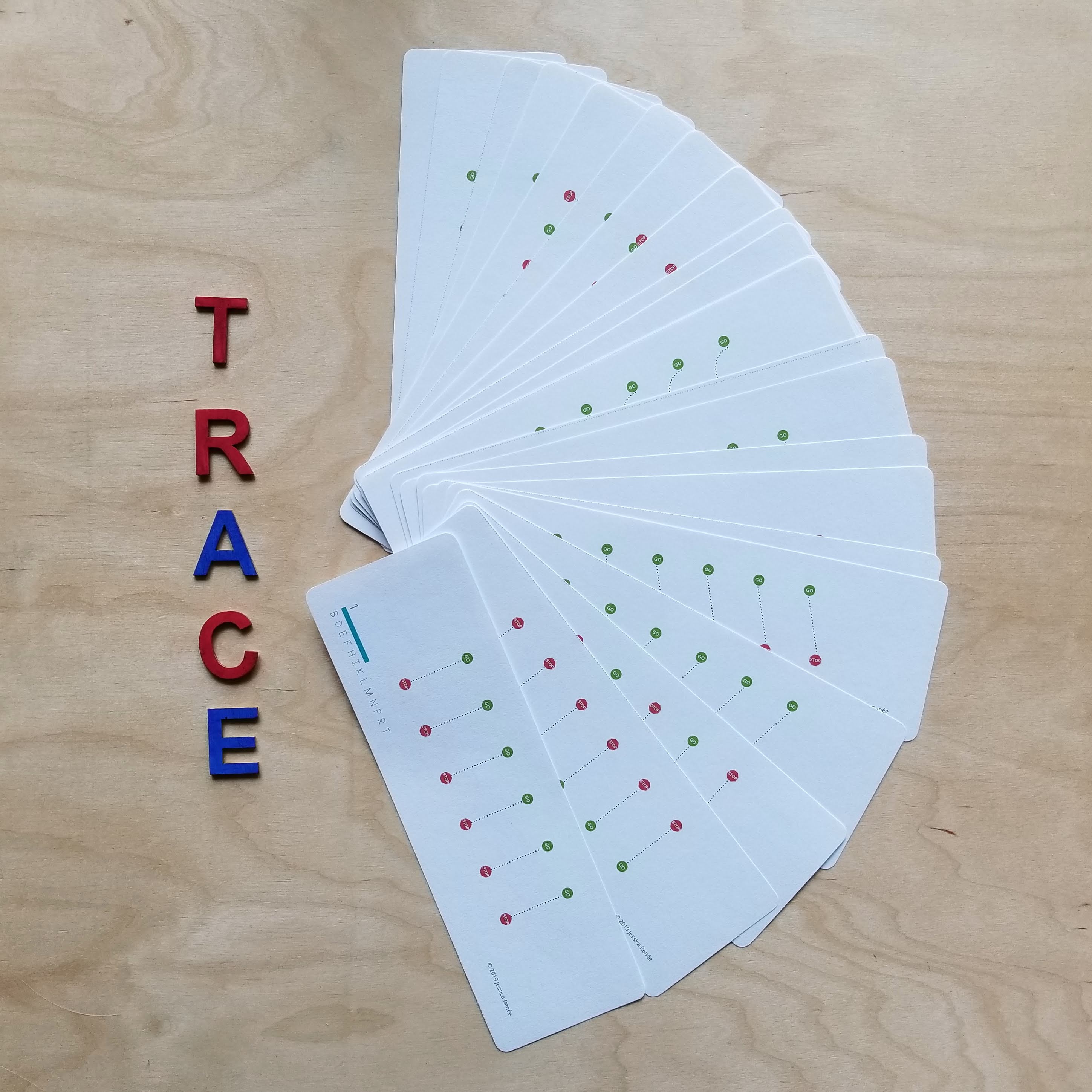 Pre-writing & Printing Tracing Cards: Uppercase & Lowercase Strokes ...