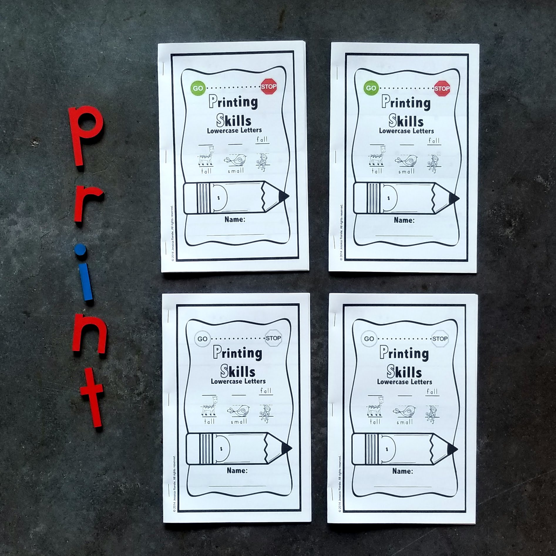 Pre-Writing and Printing Skills Booklets, Stroke Practice, Letter Form ...
