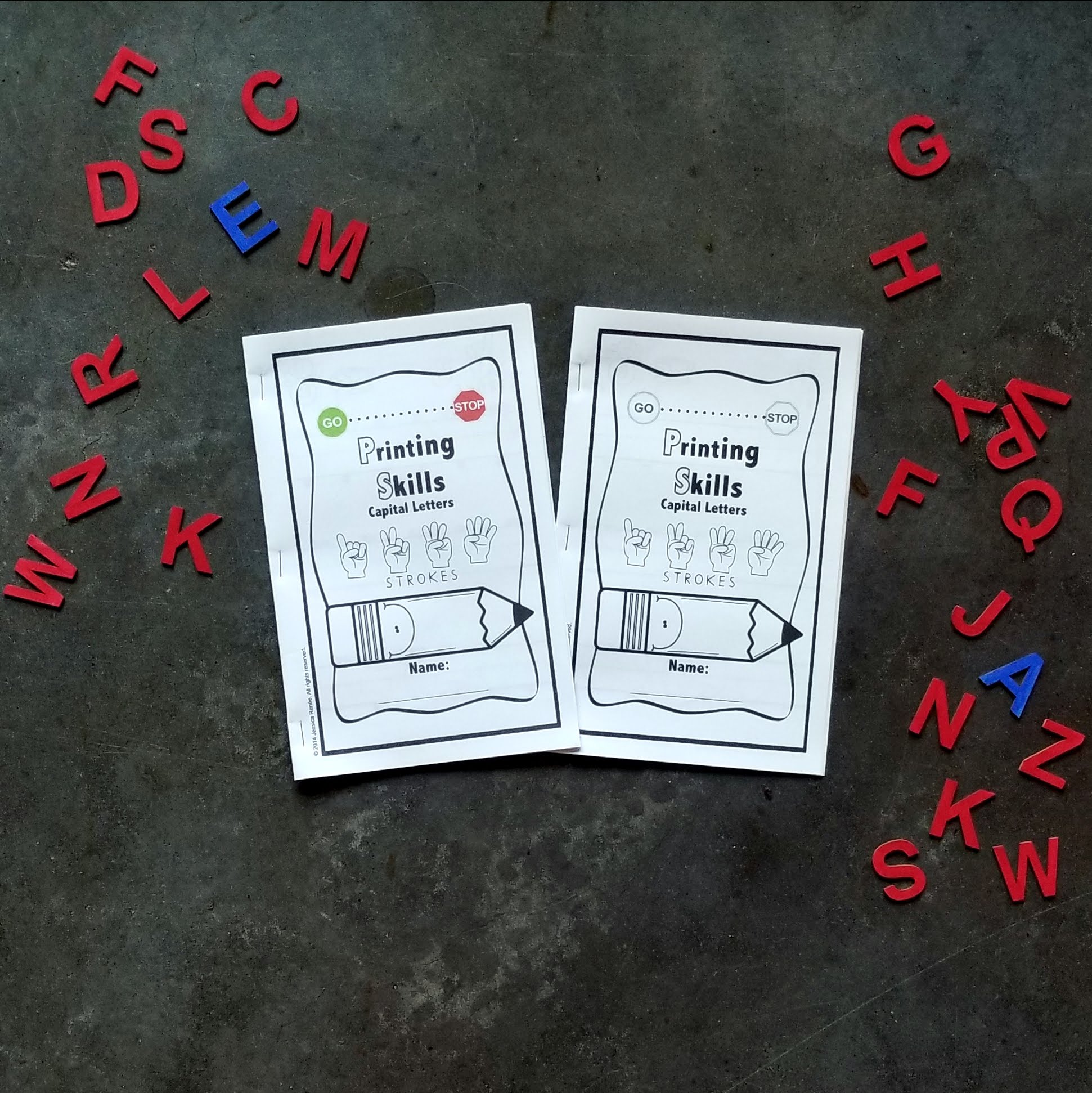 Pre-Writing and Printing Skills Booklets, Stroke Practice, Letter Form ...