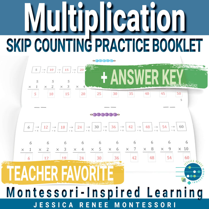 Montessori Skip Counting Multiplication Booklet – JRMontessori
