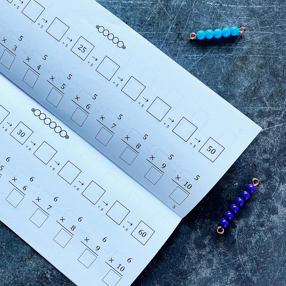 Montessori Skip Counting Multiplication Booklet – JRMontessori