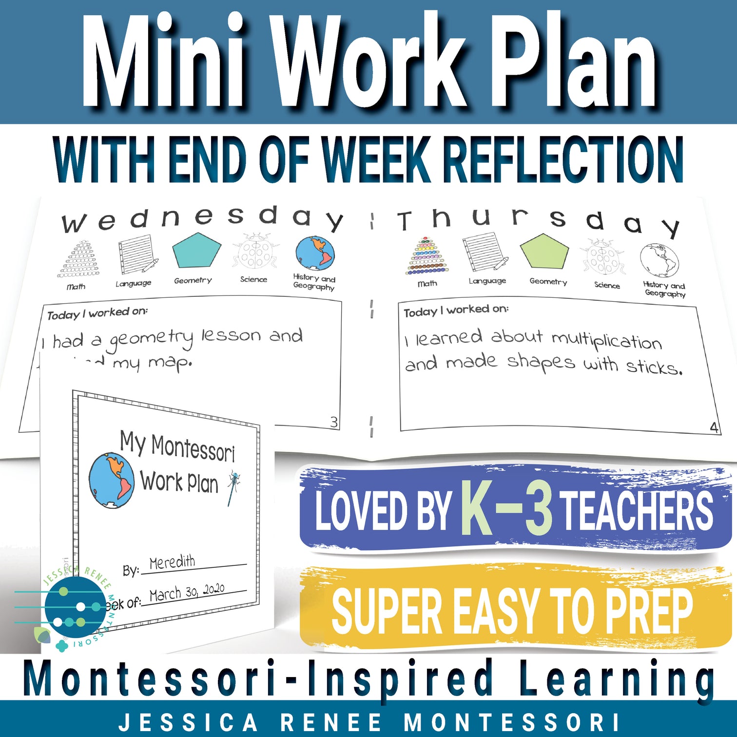 Montessori Work Plan Mini Booklet – JRMontessori