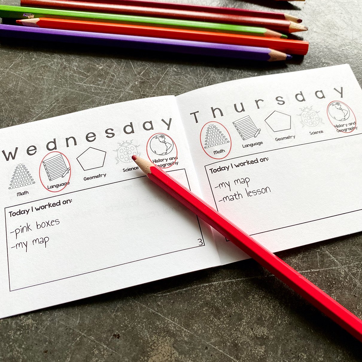 Montessori Work Plan Mini Booklet – JRMontessori