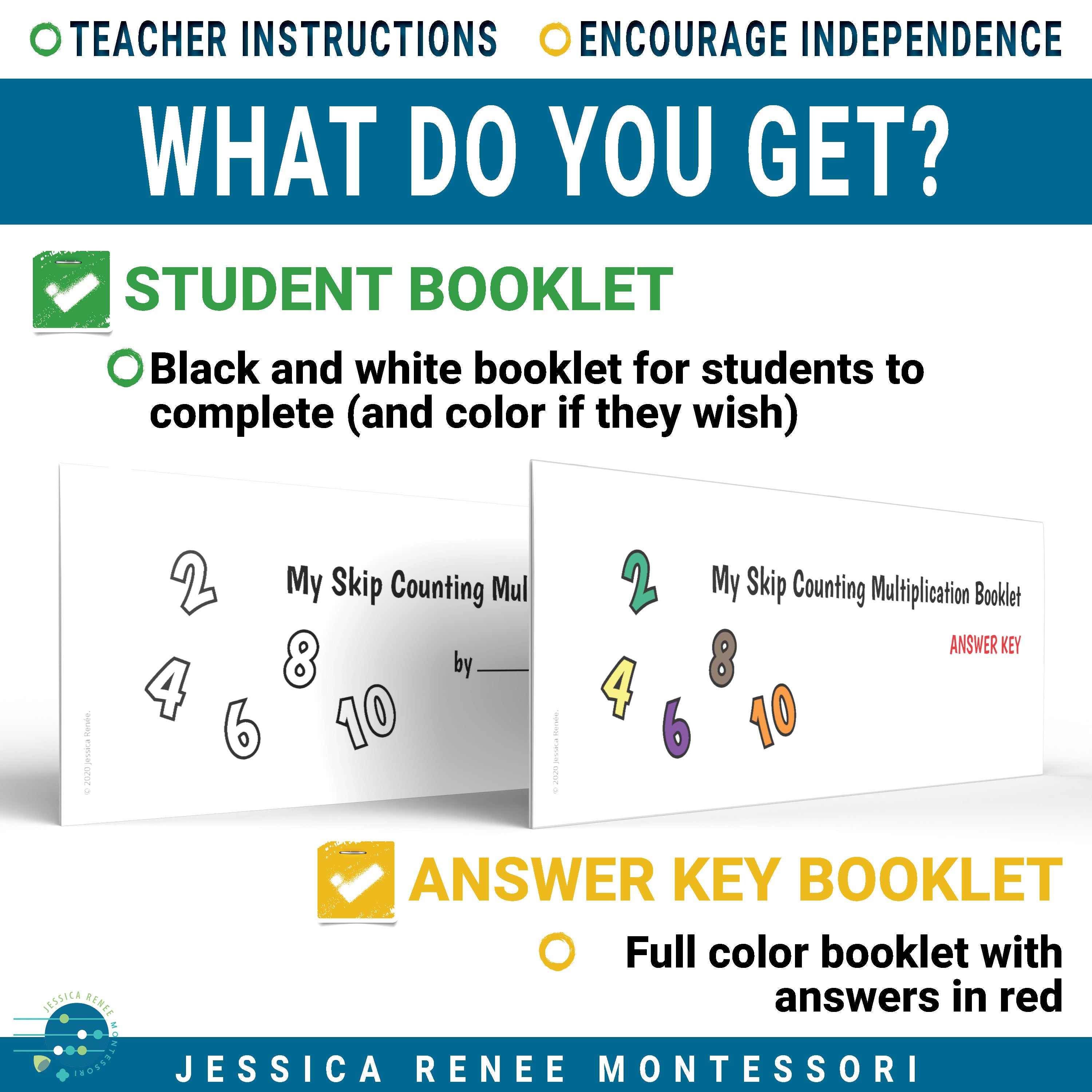 Montessori Skip Counting Multiplication Booklet – JRMontessori