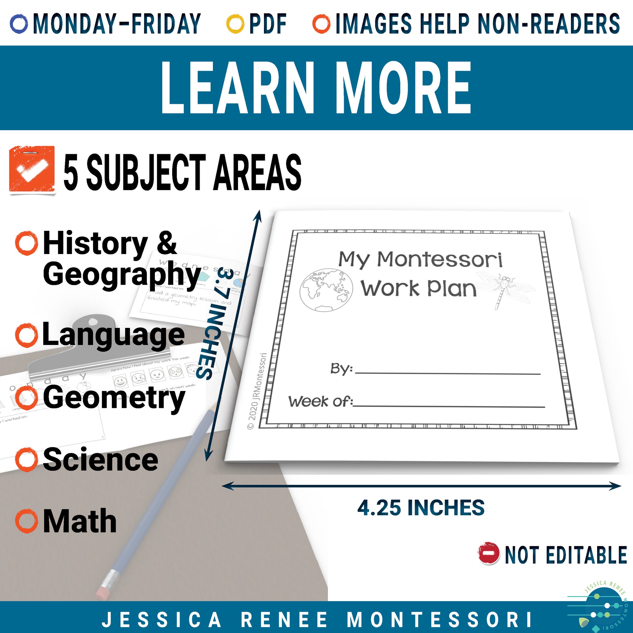 Montessori Work Plan Mini Booklet – JRMontessori